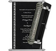 Royal Velvet Scrolls | Elegant Black wedding scroll | Silver case ...